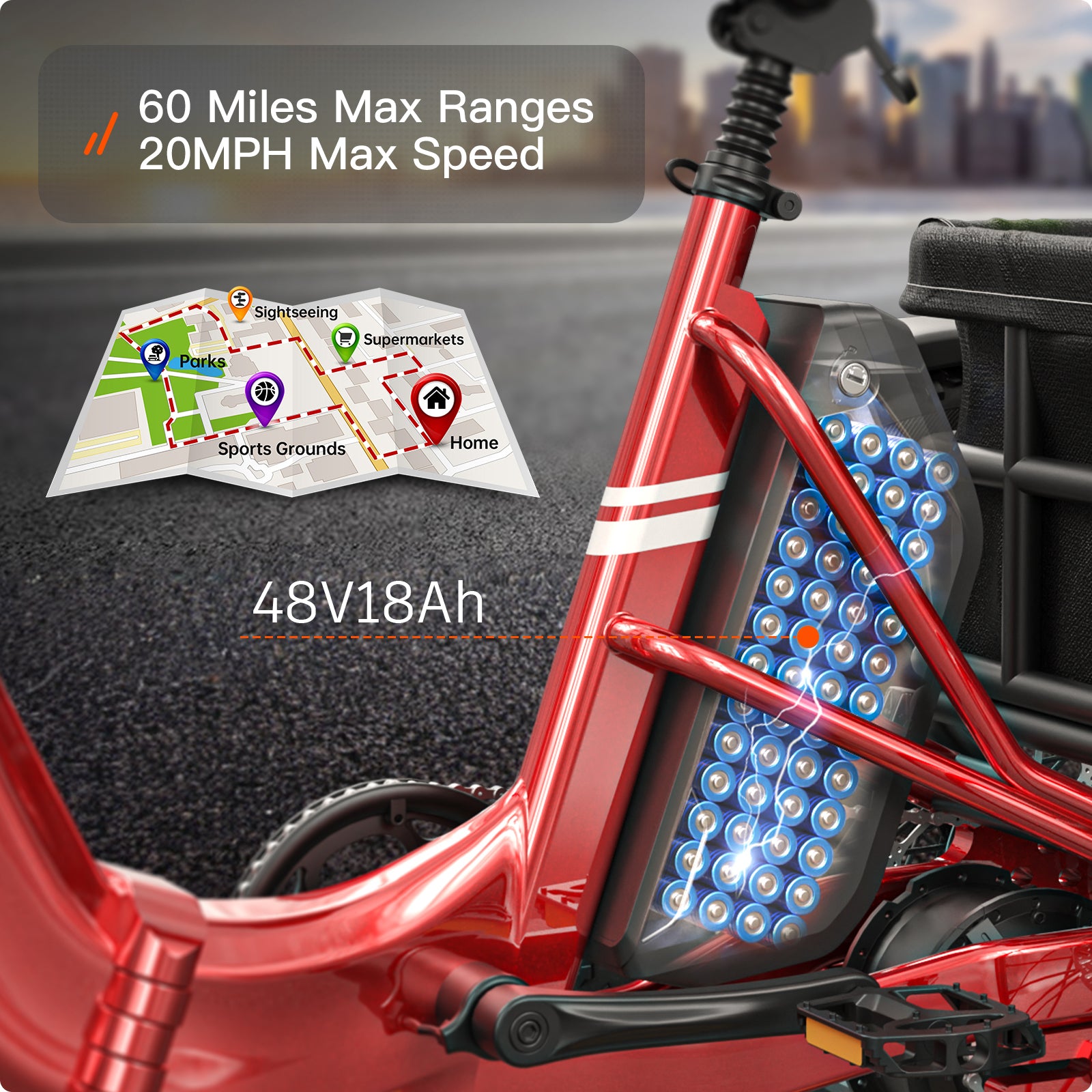 Husky| Folding Electric Trike For Adults| PUCKIPUPPY Ebikes